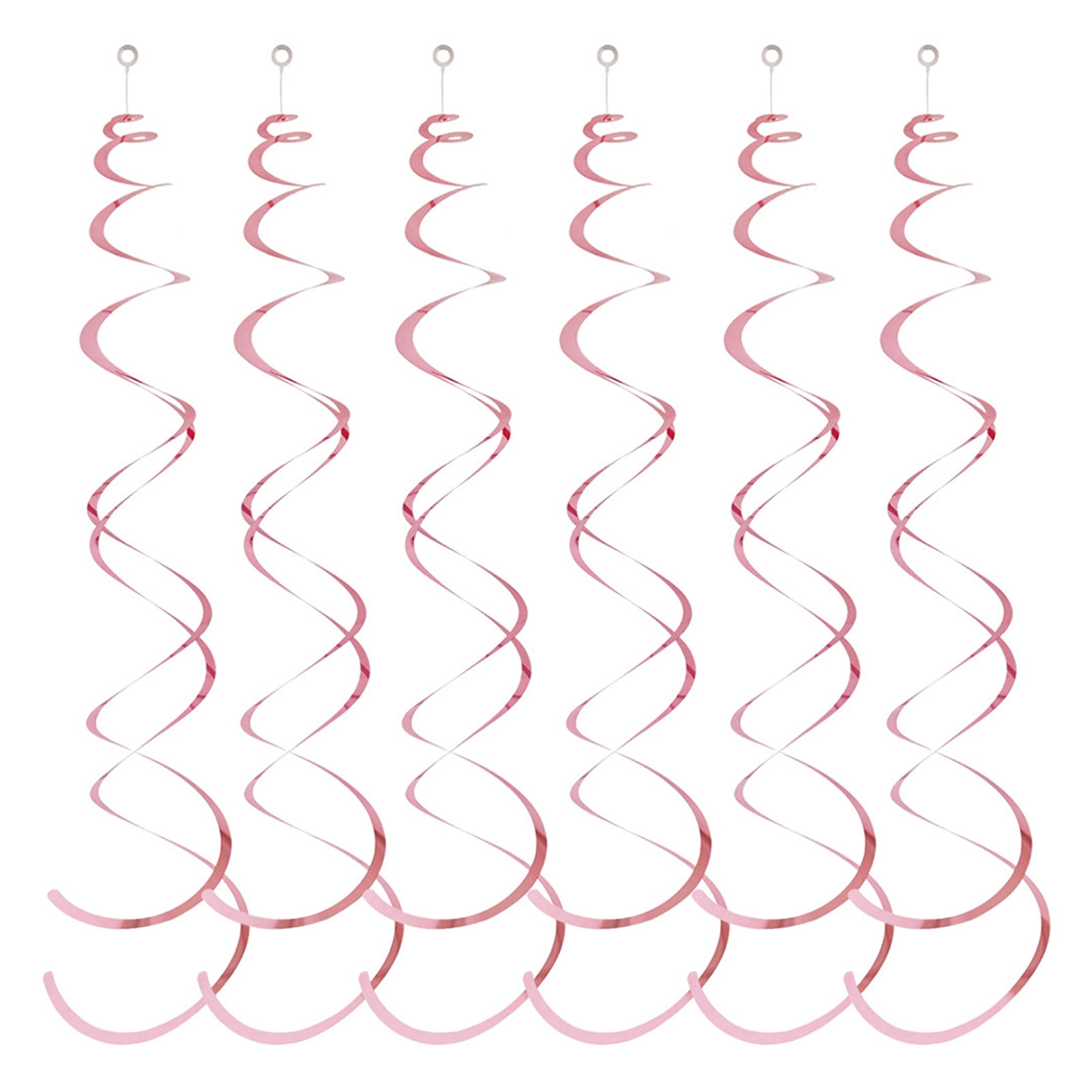 Grofry 6Pcs Spiral Pendant Party Streamers，Hanging Plastic Streamer ...
