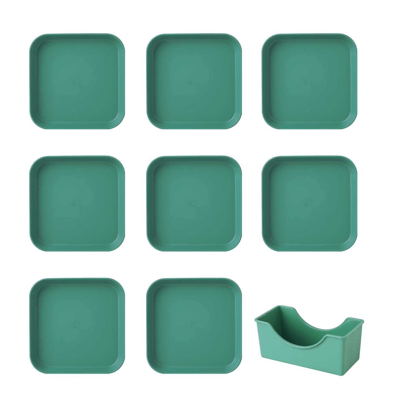 Grofry 8Pcs Lightweight Plastic Plates，Unbreakable Reusable Dinner ...