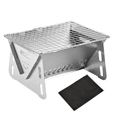 Zonhebin Folding Campfire Grill Stainless Steel BBQ for Camping ...