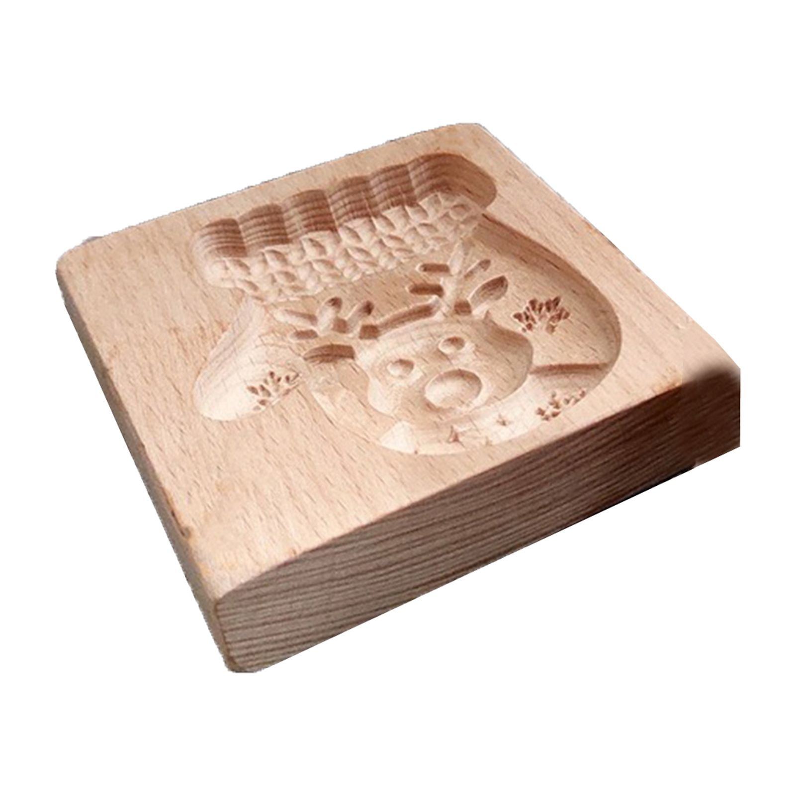 Grofry Biscuit Mould Stamp Biscuit Mold Wooden Cookie Cutter Engraved ...