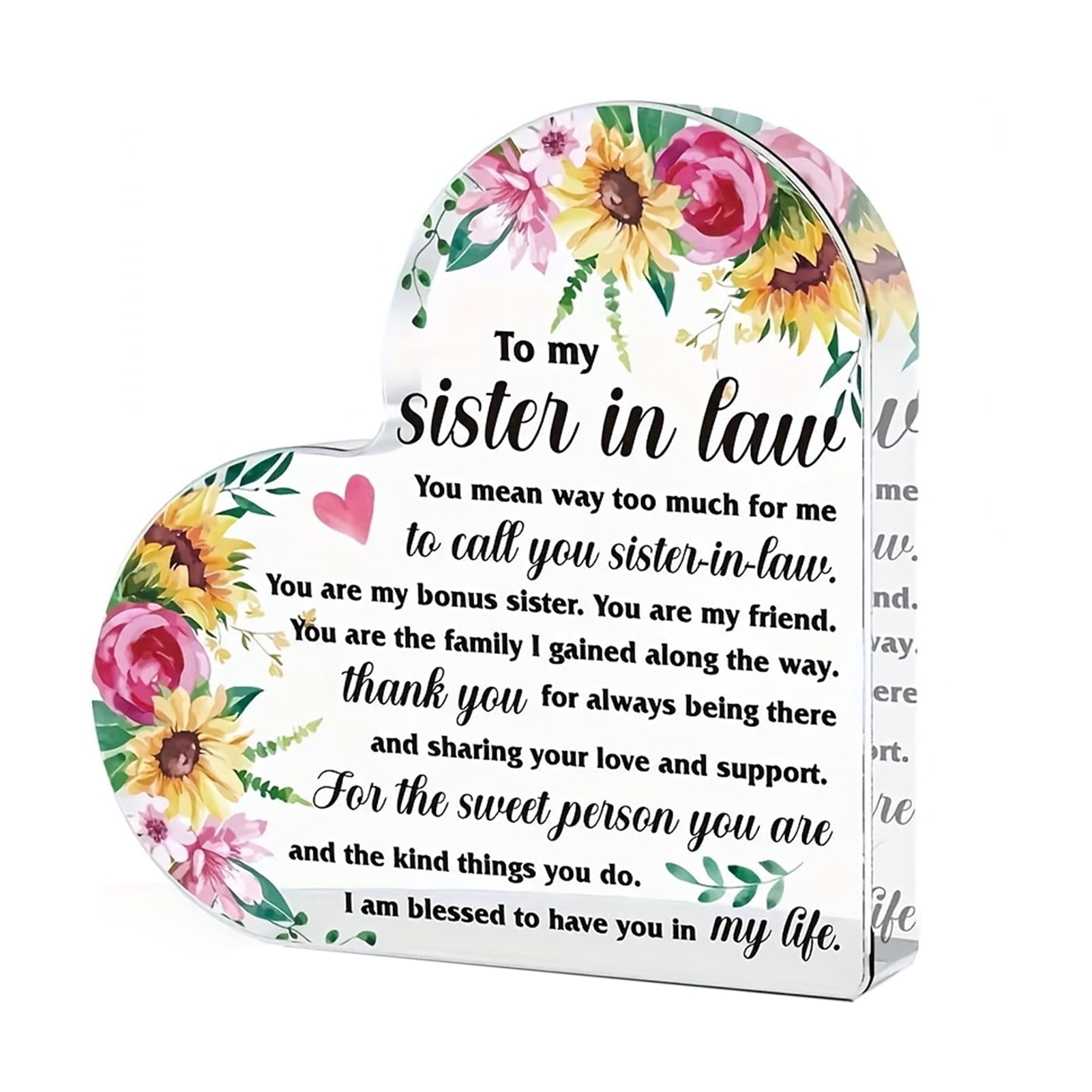 Grofry Clear Acrylic Heart Ornament Heart Shaped Acrylic Block ...
