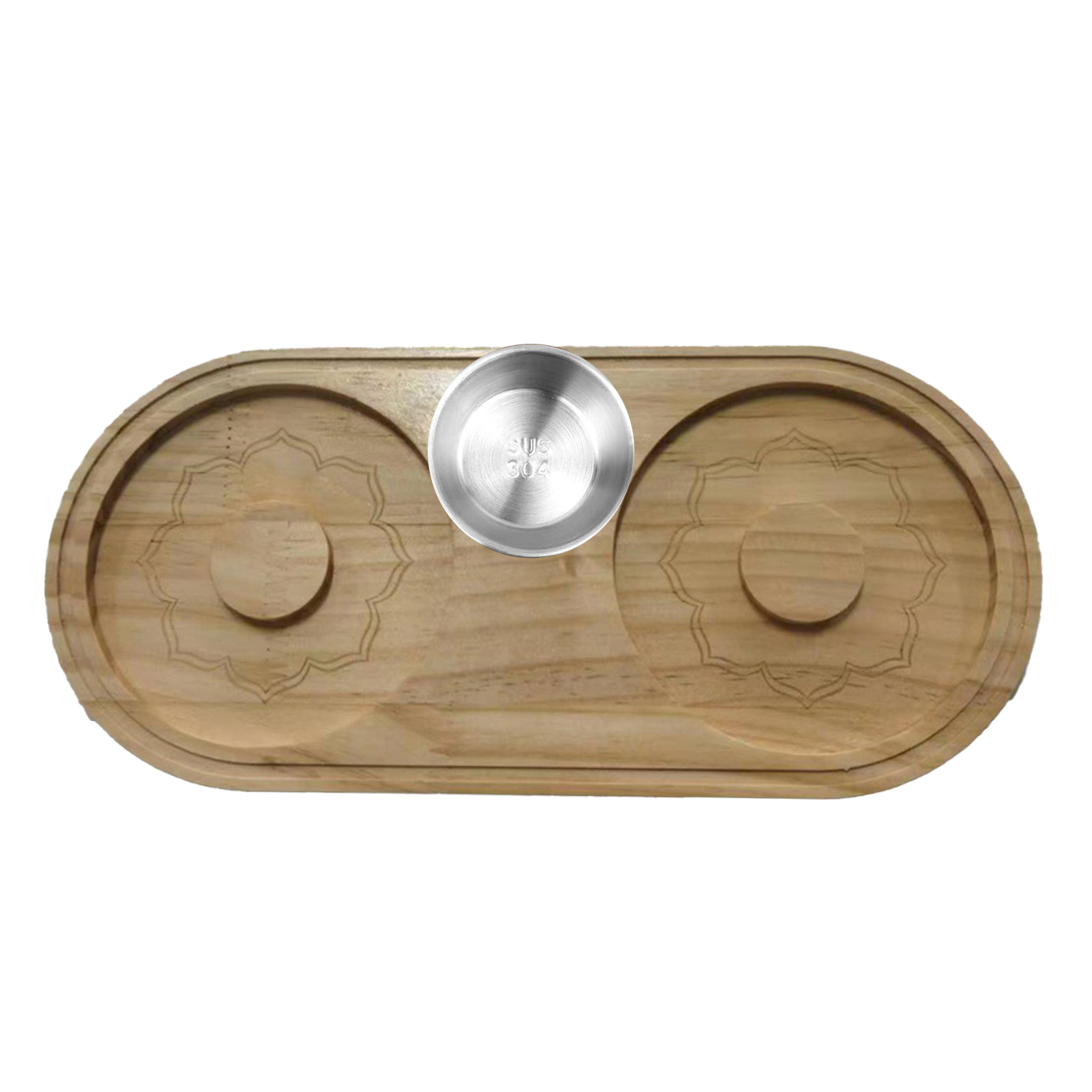 Grofry Cocktail Salt Rimmer 2-in-1 Wooden Cocktail Sugar Rimmer with ...