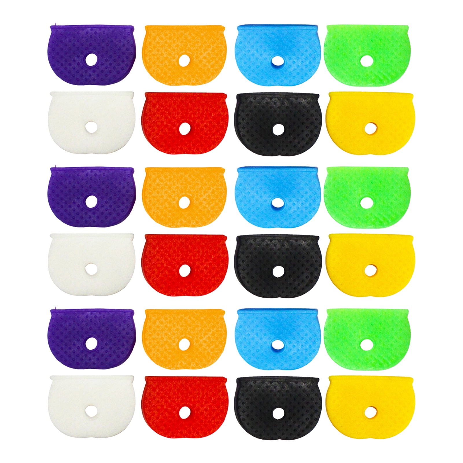 Grofry Colored Key Caps Flexible Round Rubber Key Covers Semi-circular ...