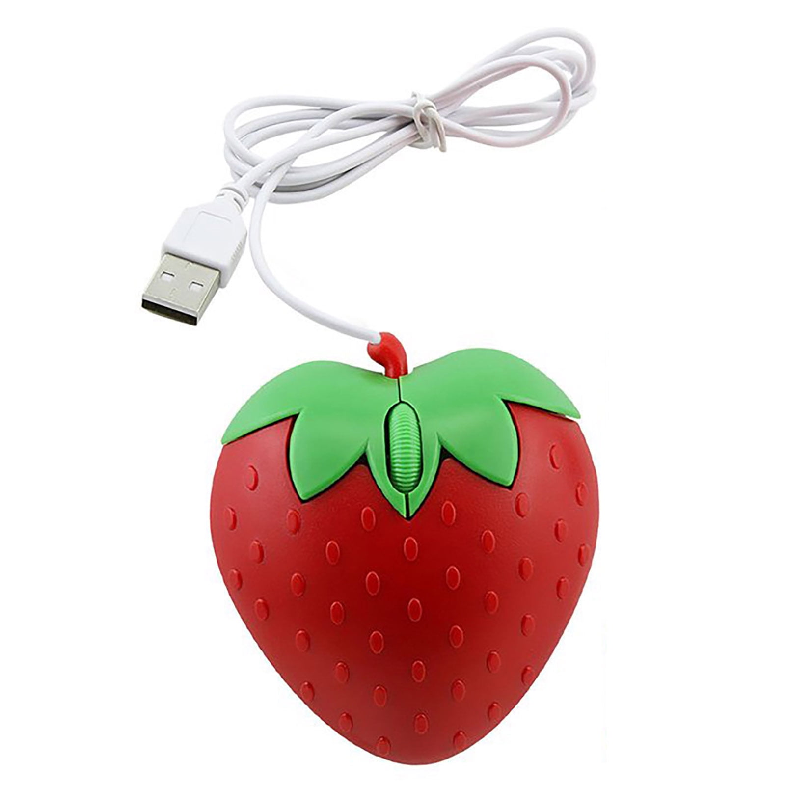 Grofry Cute Strawberry Mouse，Ergonomics Cozy Grip Plug-Play USB Wired ...