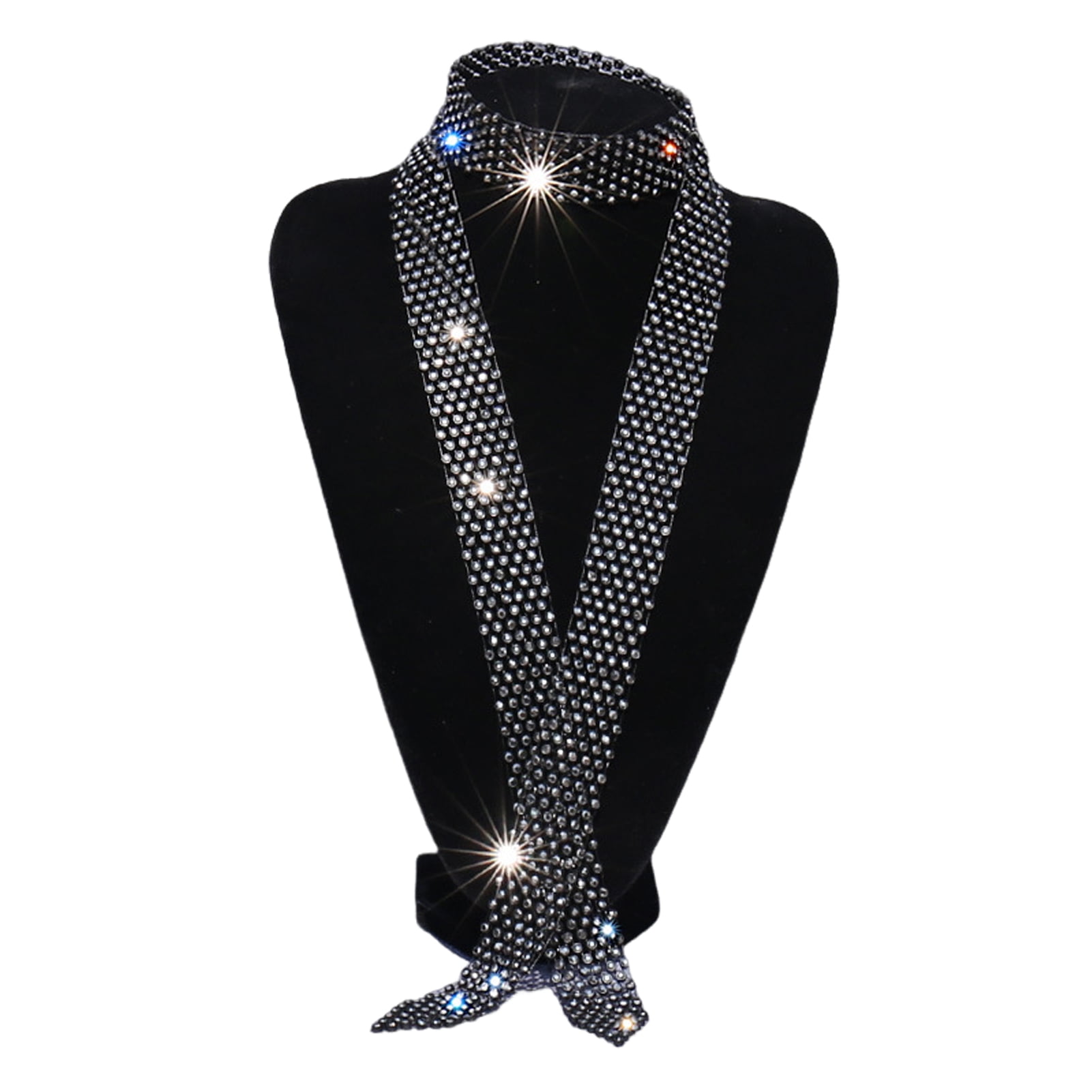 Grofry Men Tie Long Adjustable Hollow Out Lightweight Dance Stage Show ...
