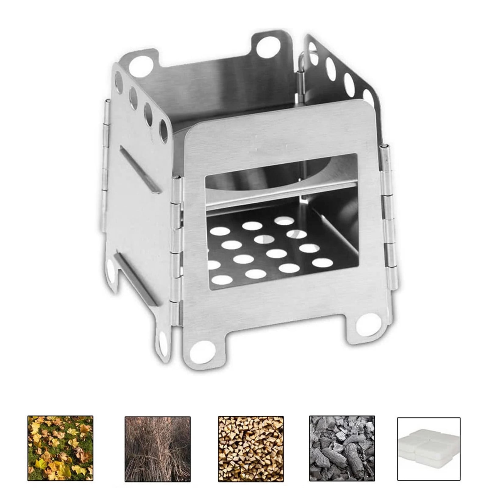 Grofry Outdoor Portable Camping Stove Lightweight Wood Burner Pocket ...