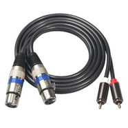Seismic Audio Dual XLR Male to Dual RCA Male Stereo Cable for Audio ...