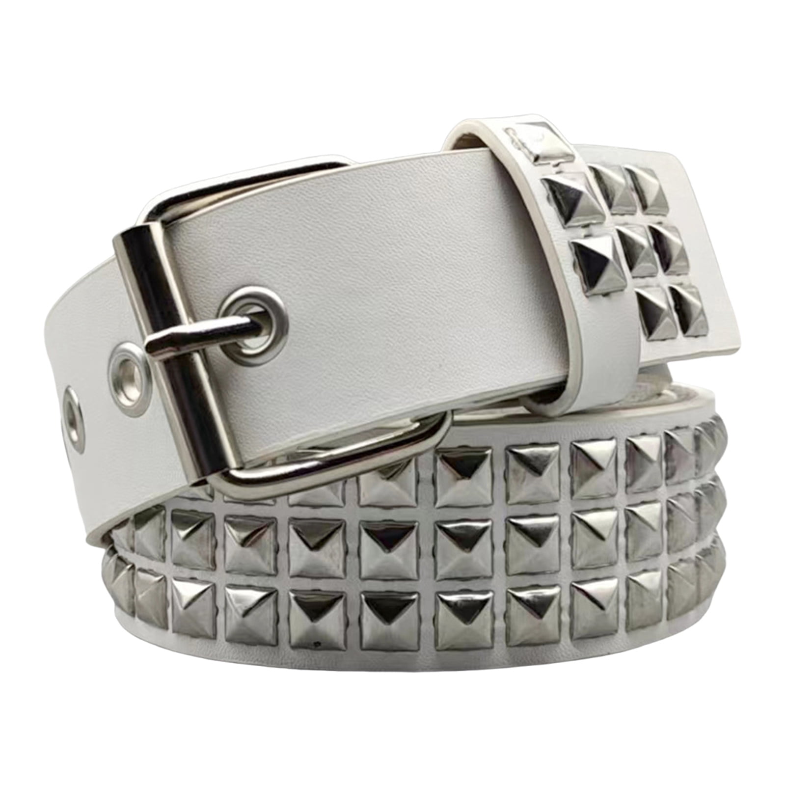 Grofry Punk Style Studded Belt Square Rivets Adjustable Straps Rock ...