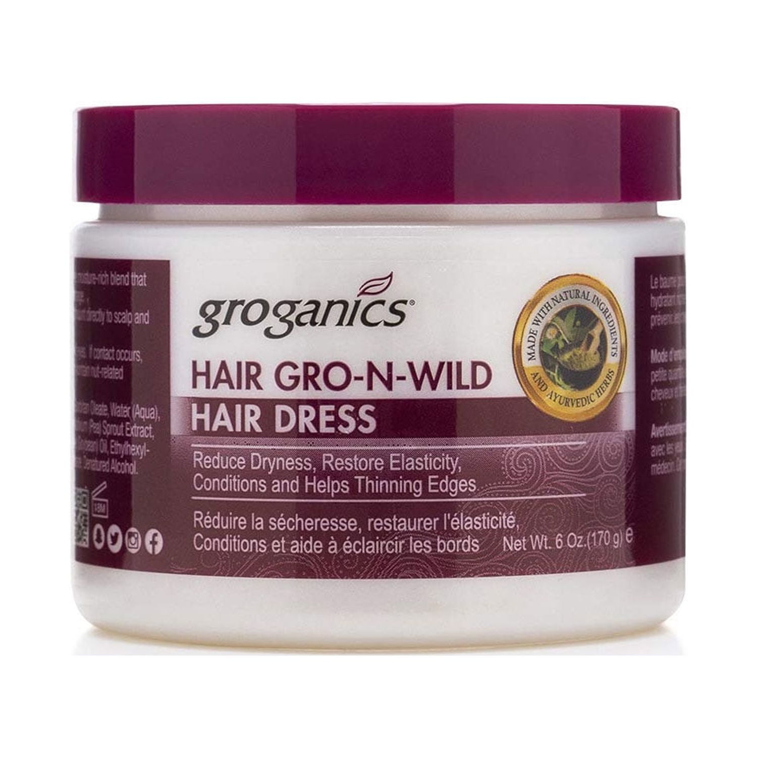 Groganics Hair Gro-N-Wild Conditioning Creme 6 Oz,Pack of 12 - Walmart.com