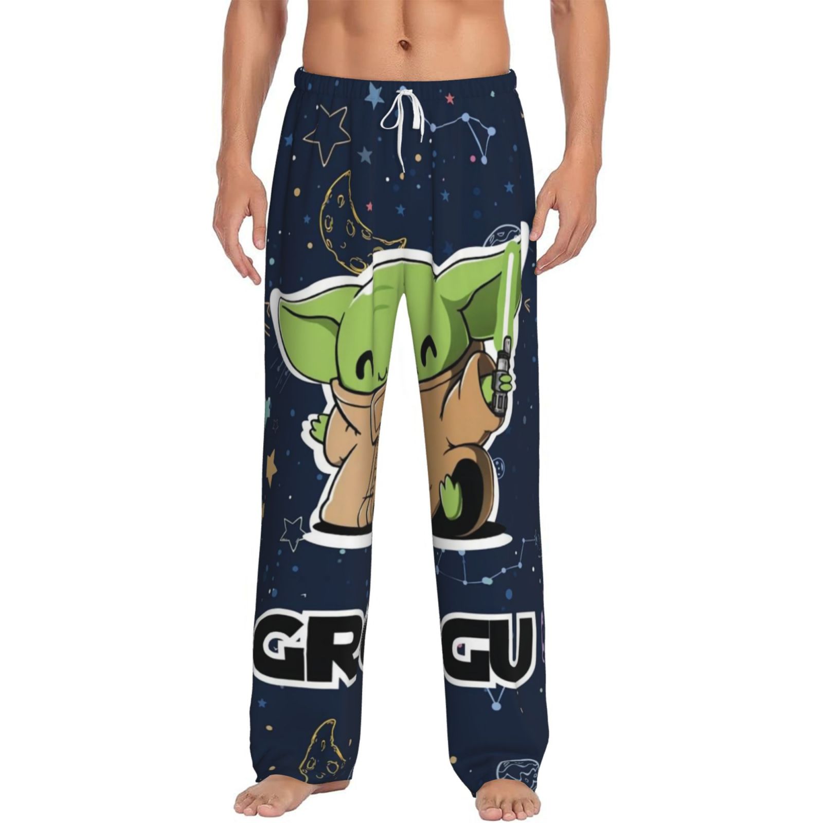 Grogu Anime Cartoon All-Over Print Men'S Black Pajama Pants - Walmart.com