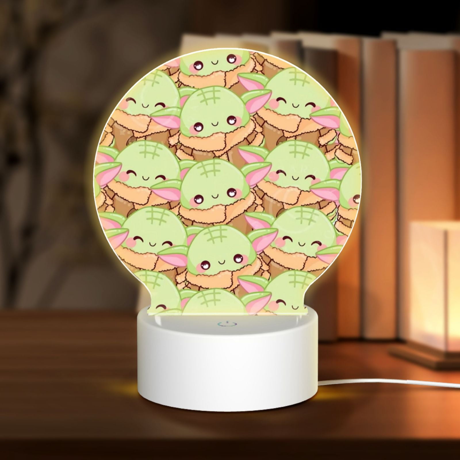 Grogu Anime Round Acrylic Night Light Is Suitable For Rooms,Restaurants ...