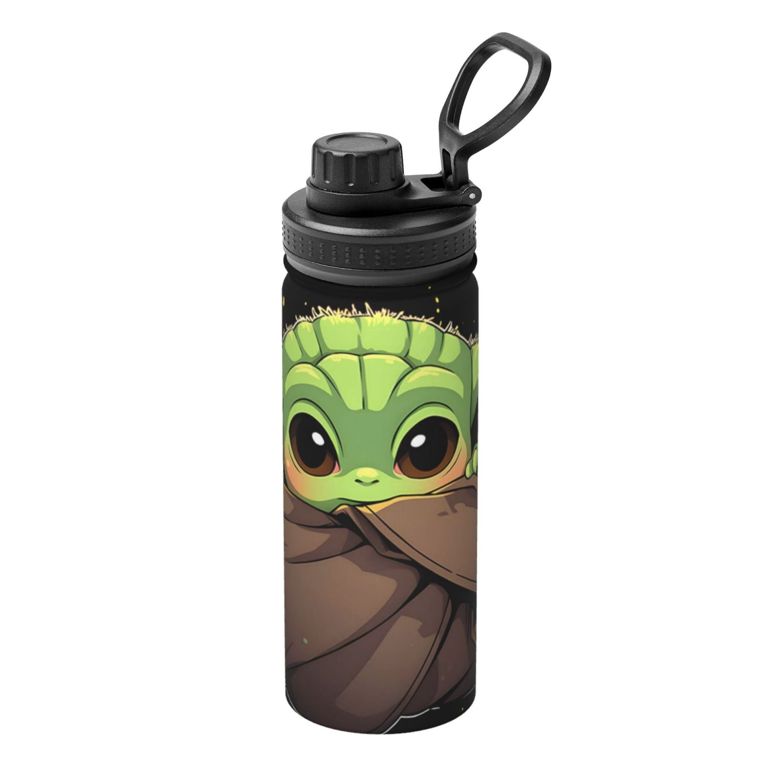 Grogu Baby Yoda Unisex Sports Insulated Water Bottles Kettle Stainless ...