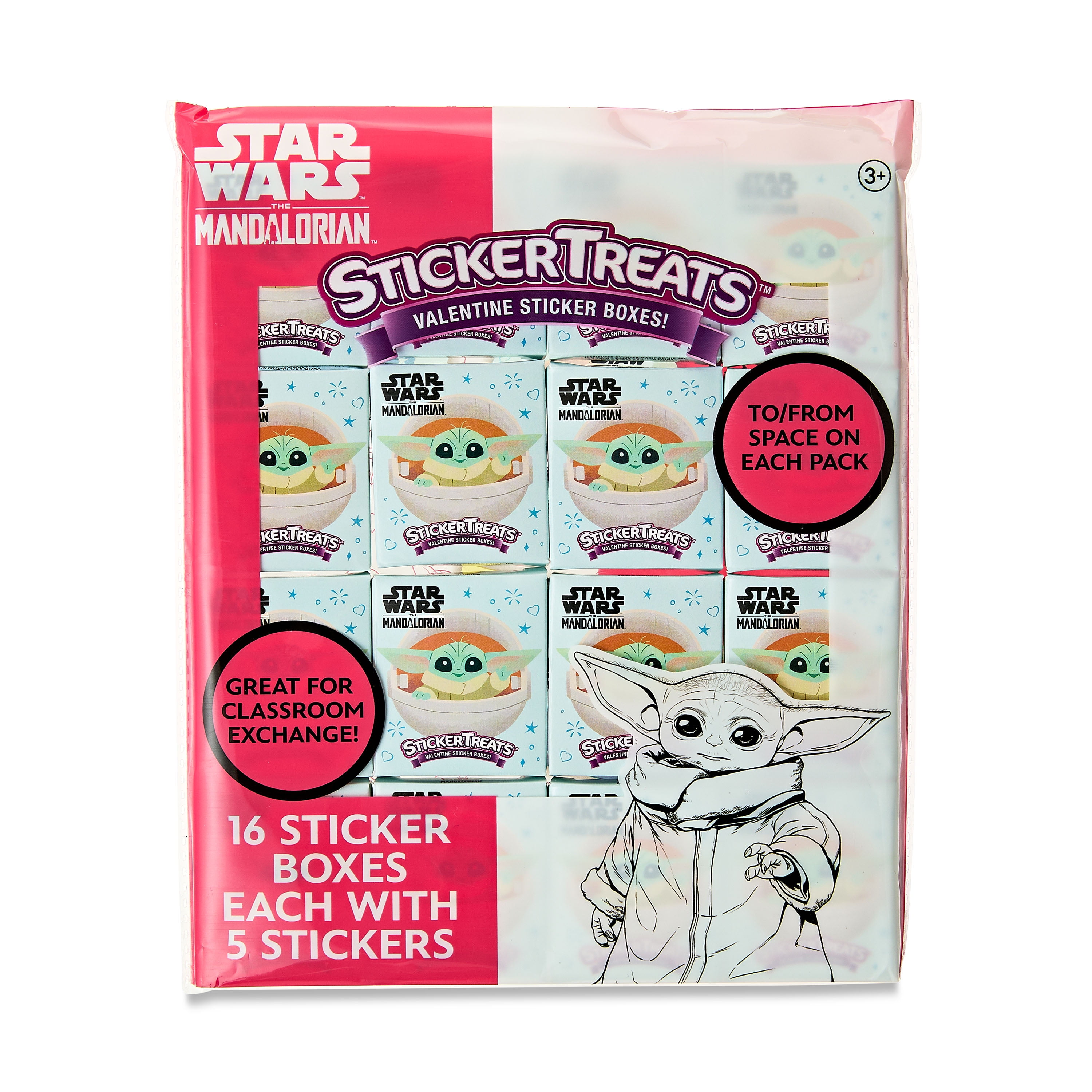 Grogu Sticker Treats, Classroom Exchange, Paper, 16 Count - Walmart.com