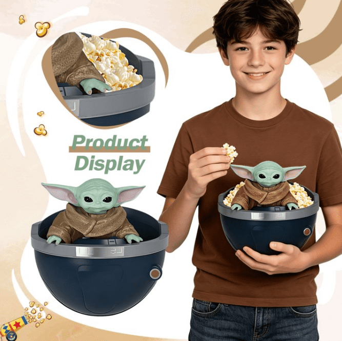 Grogu Tin Bucket - The Mandalorian Popcorn Bucket, 3D Sculpted ...