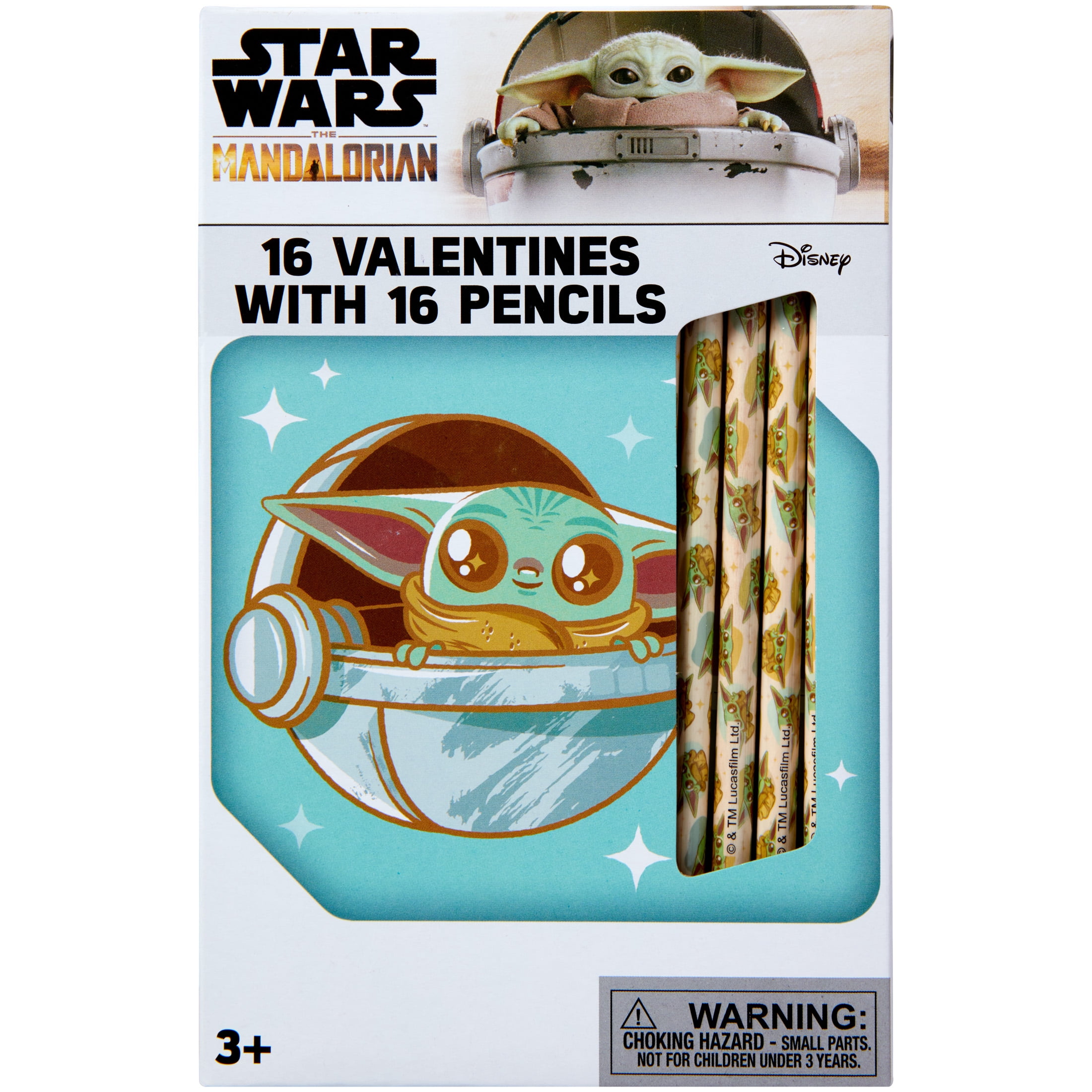 Grogu Valentine Exchange Cards, Pencils, Classroom, Multi-Color, Paper ...