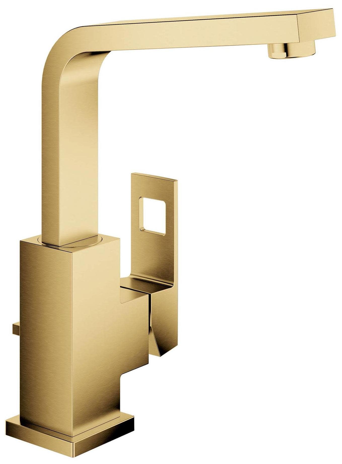Grohe 23 184 A Eurocube 1.2 GPM Single Hole Bathroom Faucet - Brushed ...