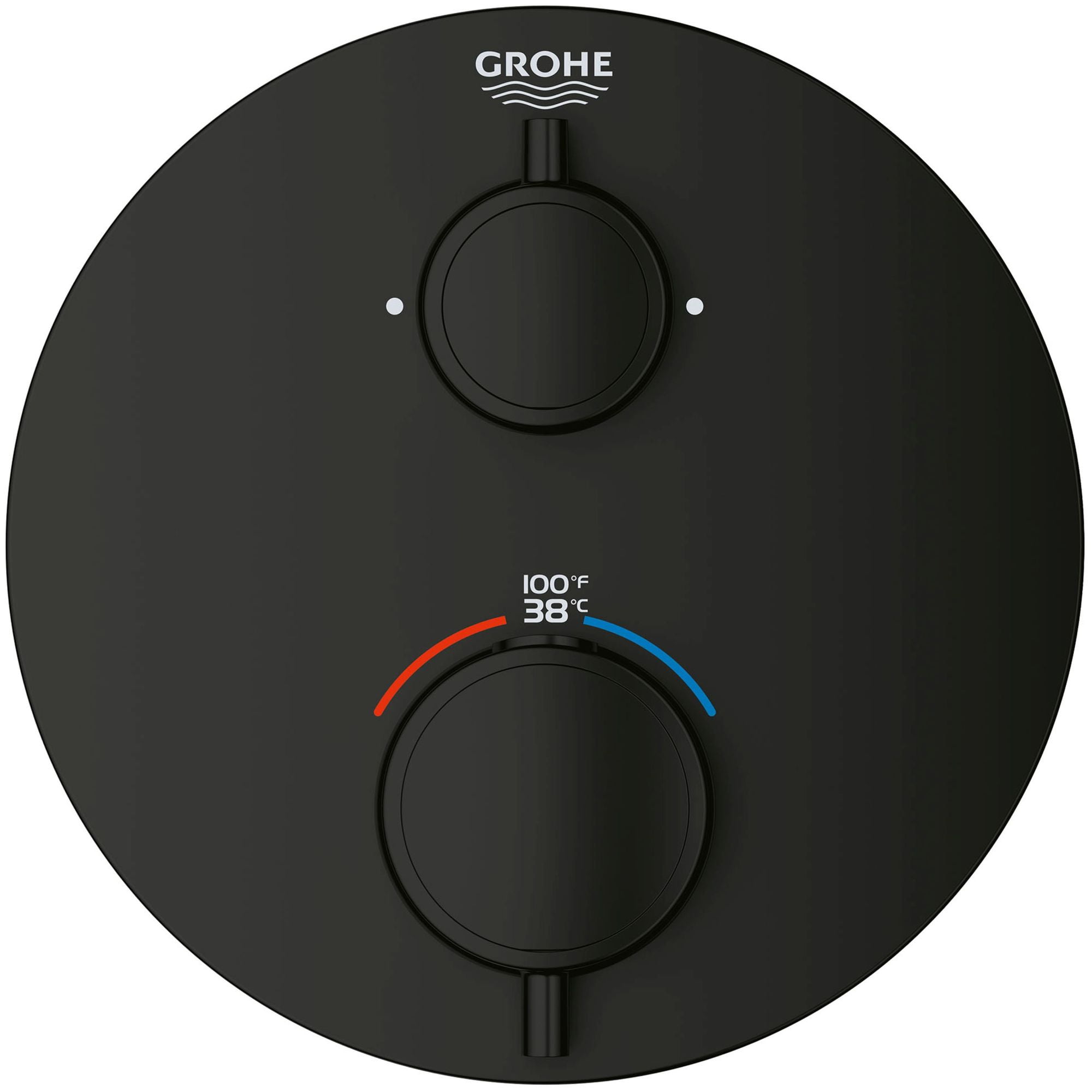 Grohe 24 133 Grohtherm Thermostatic Valve Trim Only - Black - Walmart.com