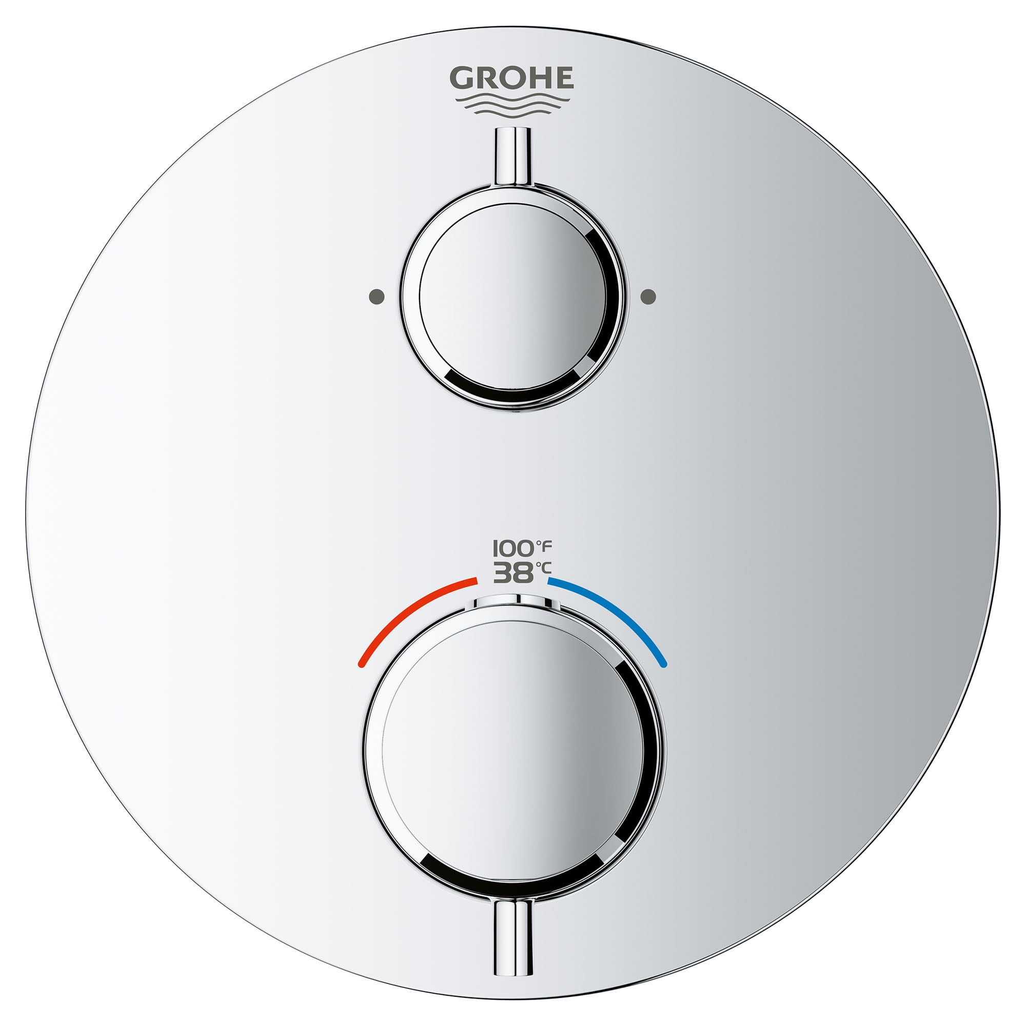 Grohe 24 133 Grohtherm Thermostatic Valve Trim Only - Chrome - Walmart.com