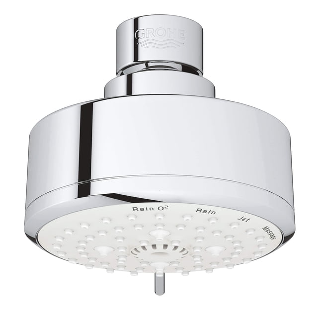Grohe Tempesta 26043001 100 Shower Head, 4" - 4 Sprays, 1.75 gpm in ...