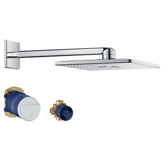 Grohe 26 504 Rainshower 1.75 GPM Multi Function Square Shower Head ...