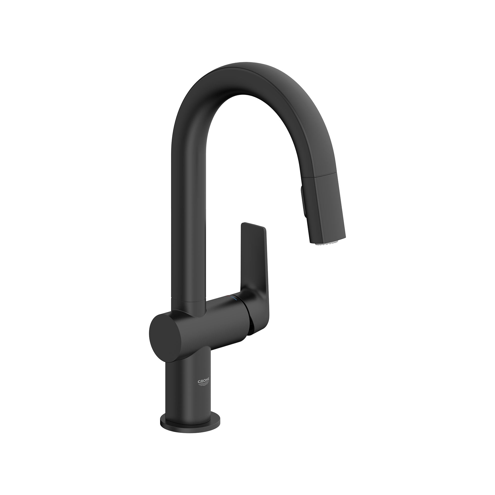 Grohe 30 378 Defined 1.75 GPM Single Hole Pull Down Bar Faucet - Black ...