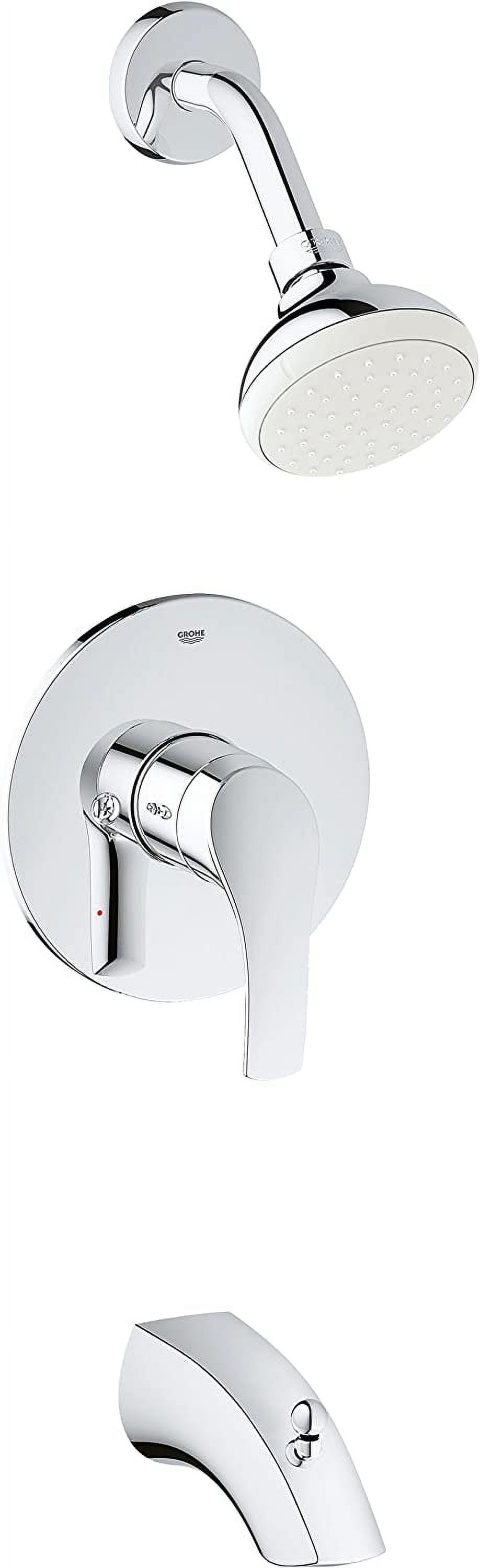 Grohe 3501220A Pressure Balance Valve Bathtub/Shower Combo Faucet ...