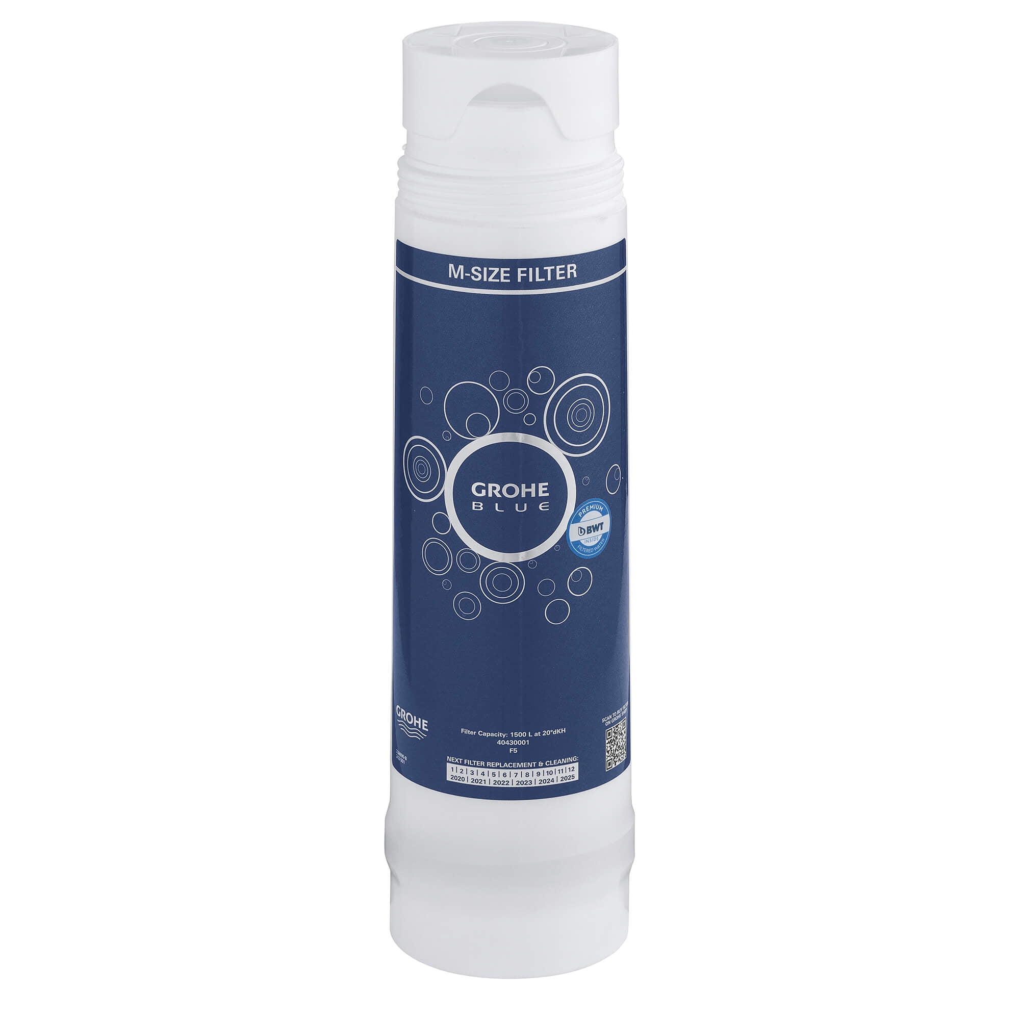 GROHE Blue M-Size Water Filter, 1500L Capacity, Activated Carbon and ...