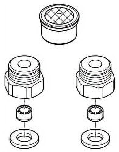 Grohe Repair Parts 48187000 Watersaving Kit 0.5 GPM in Grohe Chrome ...