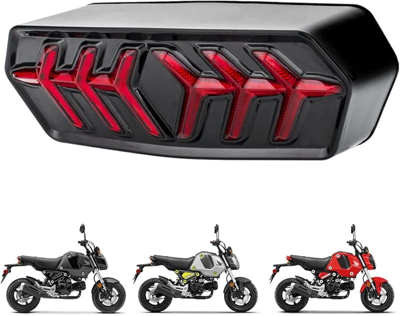 Grom Integrated Tail Light with Turn Signal Sequential Led SMD Motorcycle Taillight assembly ...