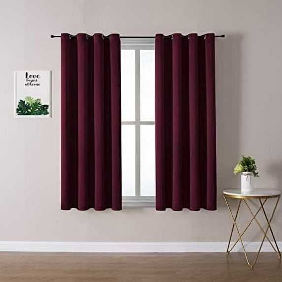Grommet Blackout Curtains for Bedroom and Living Room - 2 Panels Set ...