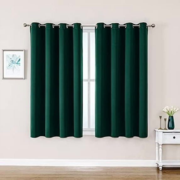 Grommet Blackout Curtains for Bedroom and Living Room - 2 Panels Set ...