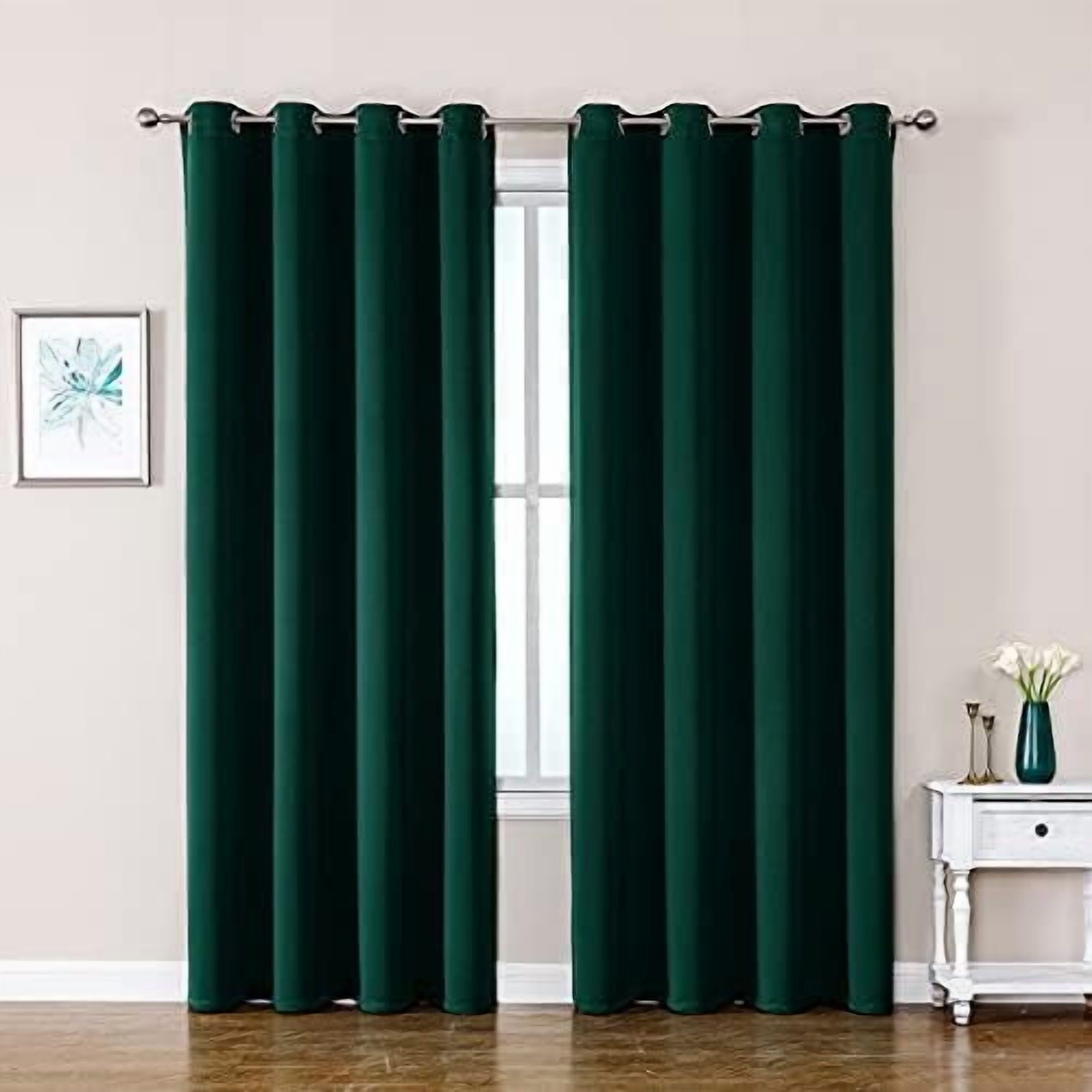 Grommet Blackout Curtains for Bedroom and Living Room - 2 Panels Set ...