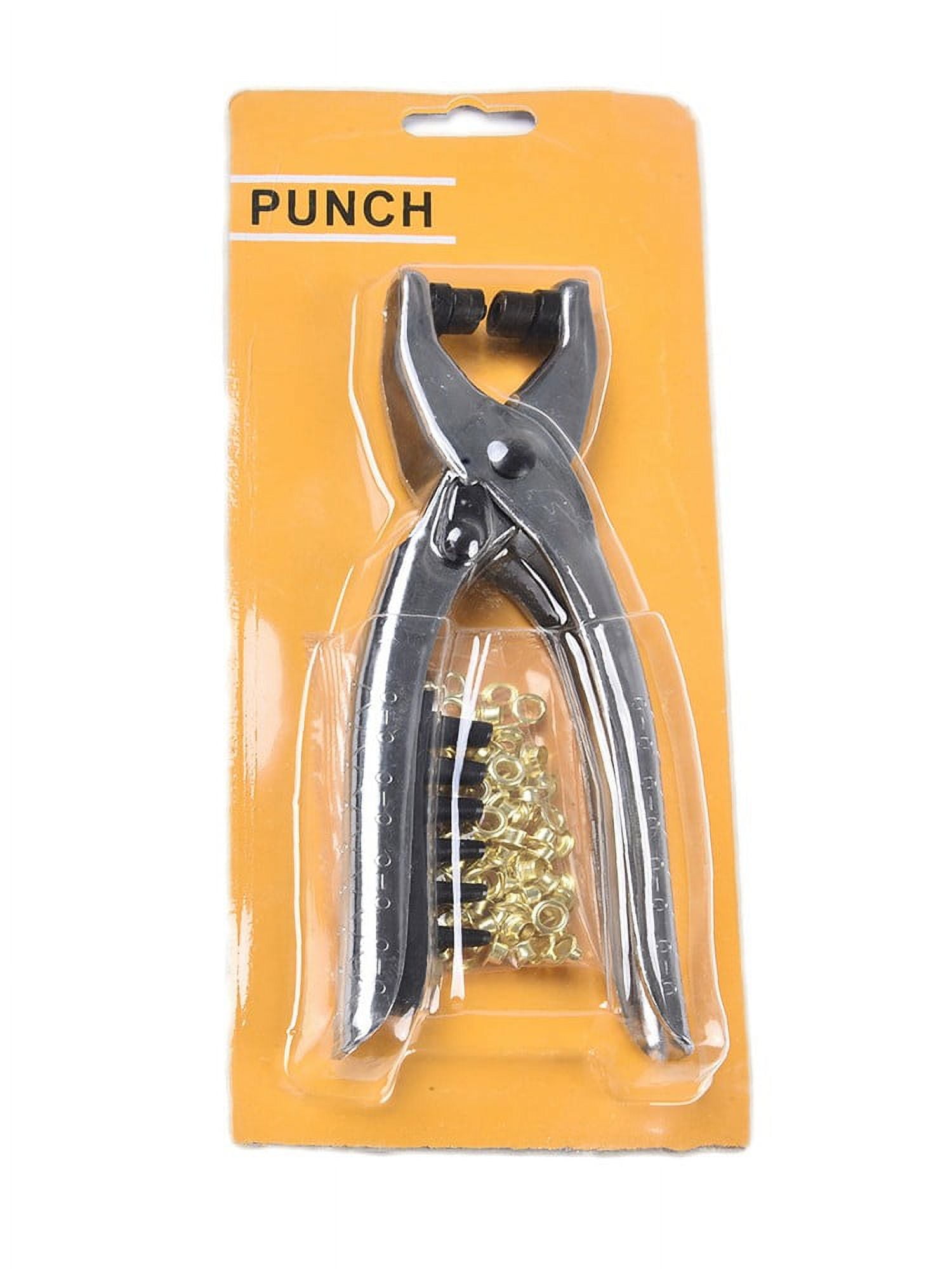 Grommet Eyelet Plier with Interchangeable Hole Maker And 100 Brass ...