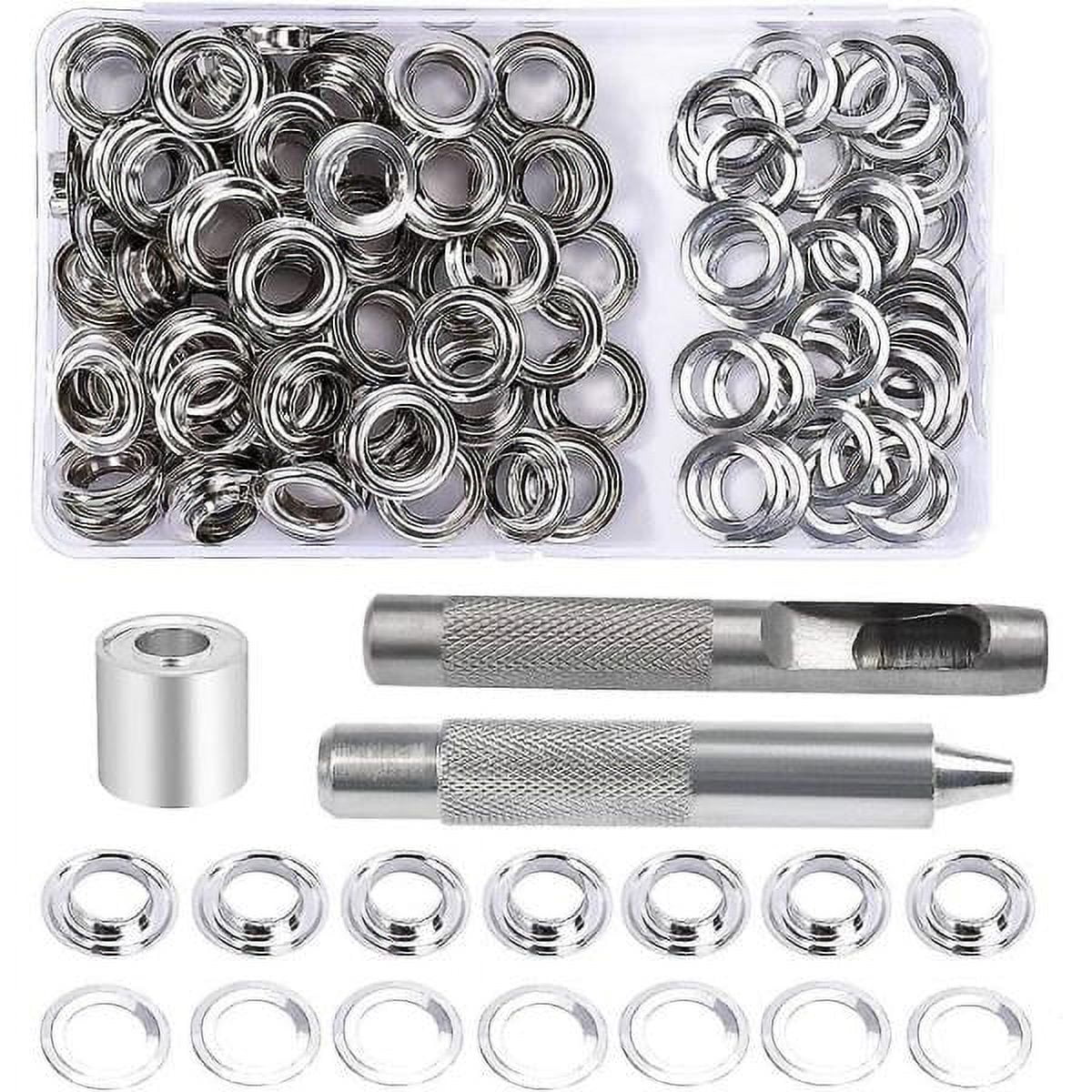 Grommet Eyelets Kit, 100 Sets Eyelets 10mm Eyelets, Tarpaulin Repair ...