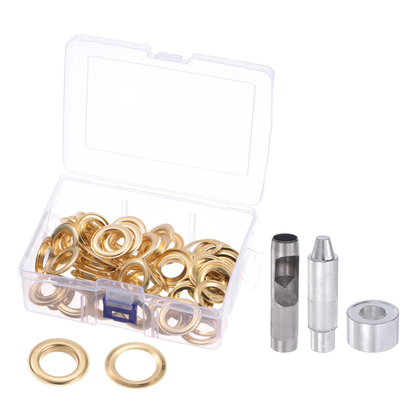 Grommet Kit 20mmx33mm Dia Copper Grommets Eyelets with Tools Golden, 50 ...