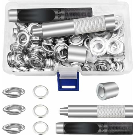 Grommet Kit Tools 12mm Metal Eyelets Sets 100 Set Grommets Eyelets Kit ...