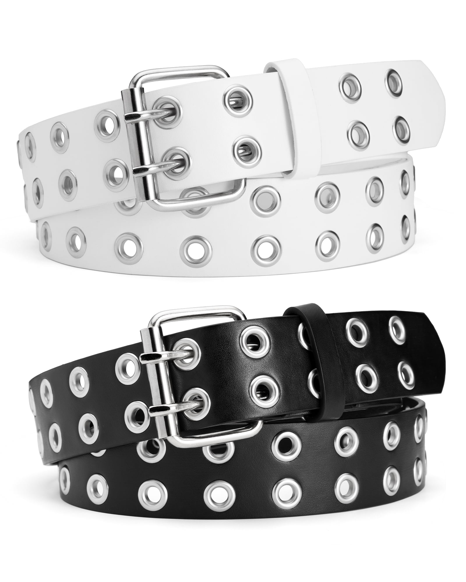 Fashion Grommet PU Leather Belt for Women, Studded Punk Accessory, Cute ...