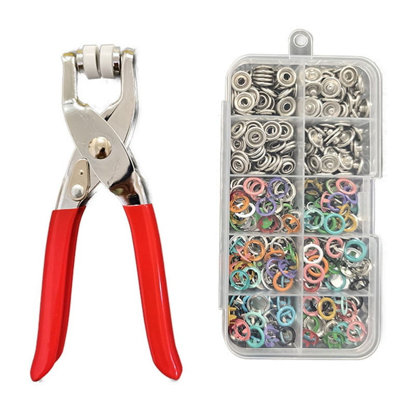 Grommet Punch Tool Kit, Hollow Metal Buckles, Handheld Pliers, Light ...