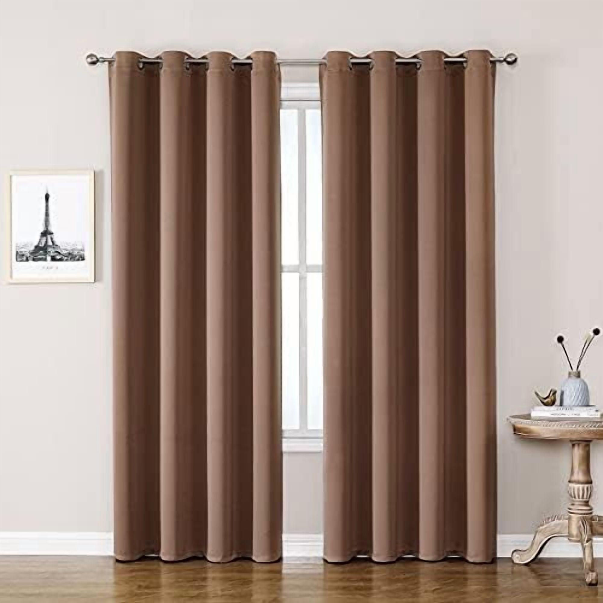 Grommet Room Darkening Curtains for Bedroom and Living Room - 2 Panels ...