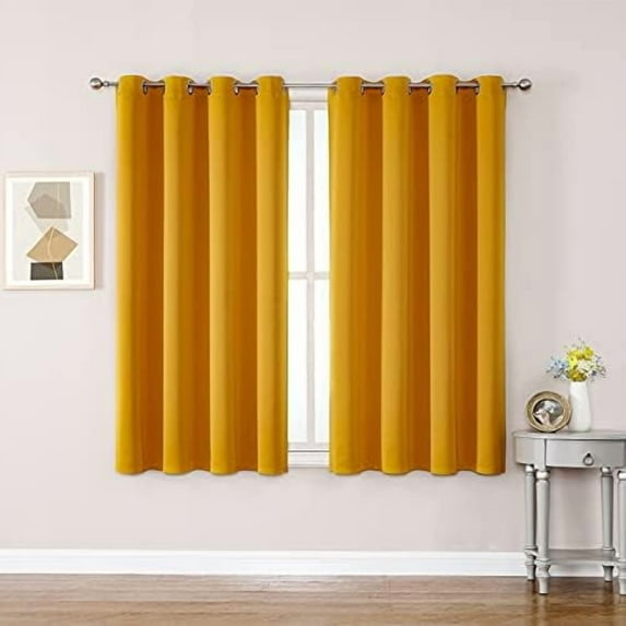 Grommet Room Darkening Curtains for Bedroom and Living Room - 2 Panels ...