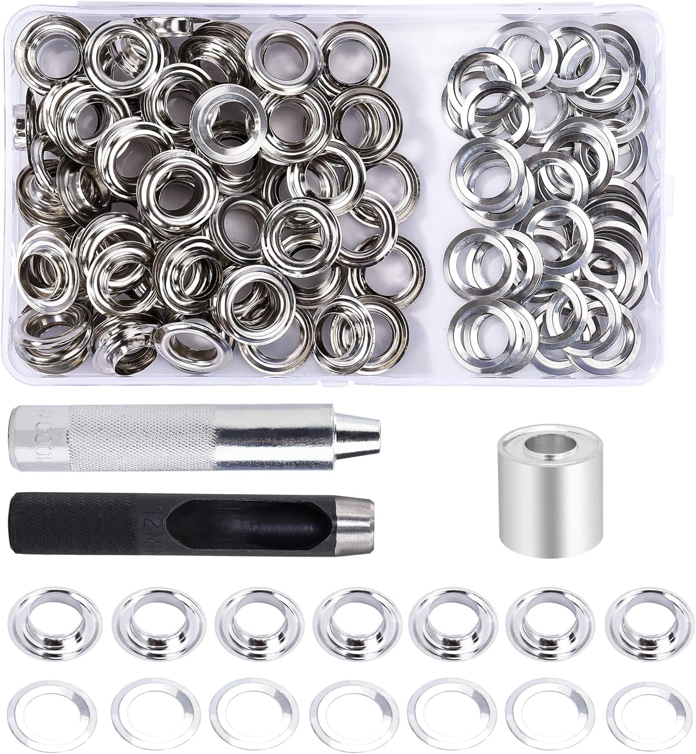 Grommet Setting Tool Kit For Repair And Decoration, Includes 100 ...