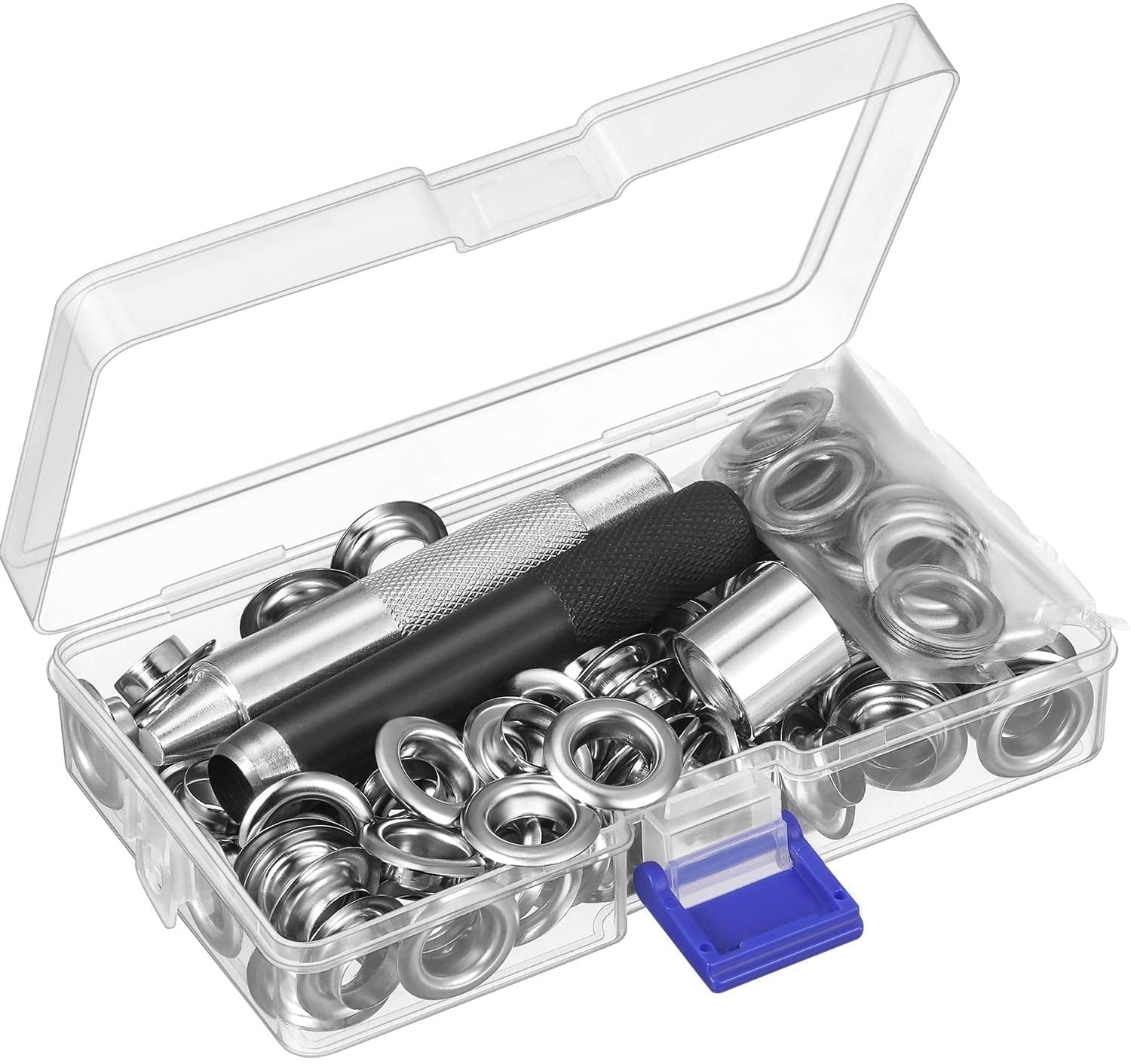 Grommet Tool Kit, Grommet Setting Tool 100 Sets Grommets Eyelets (0.47 ...