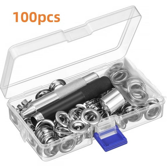 Grommet Tool Kit,Grommet Setting Tool 100 Sets Grommets Eyelets (1/2 ...