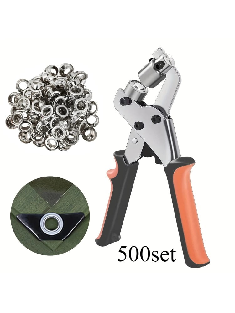 Grommet Tool Kit Handheld Hole Punch Pliers Portable Grommet Hand Press ...