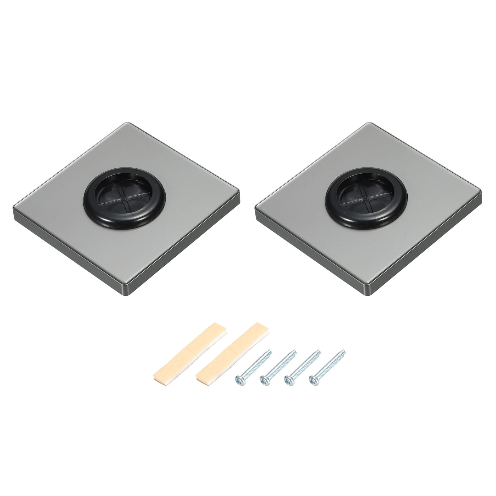 Grommet Wall Plate Acrylic with 1.2 Inch Rubber Cable Pass Through Grey ...