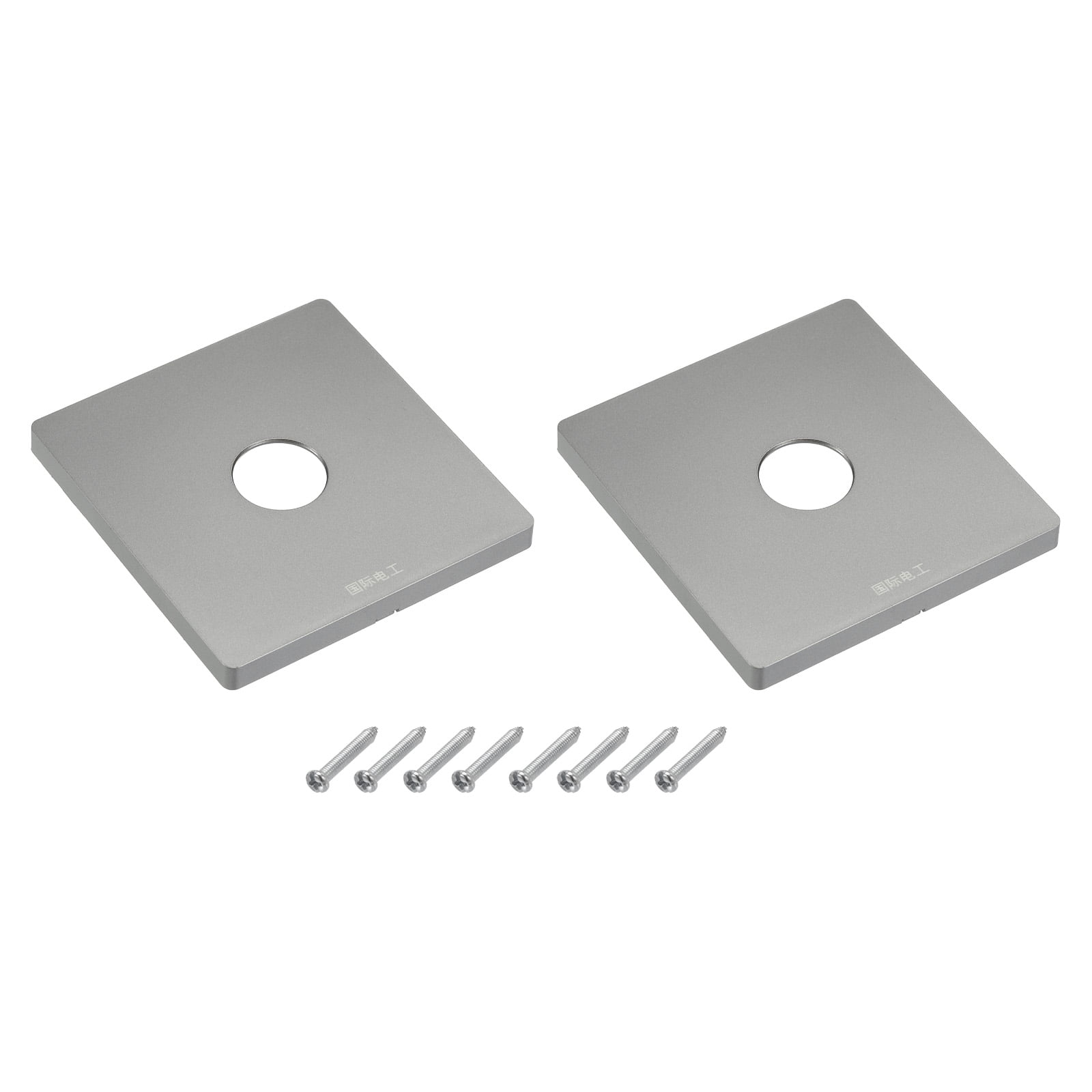 Grommet Wall Plate PC Wall Panel with 0.8 Inch Cable Through Grey 2 Pcs ...