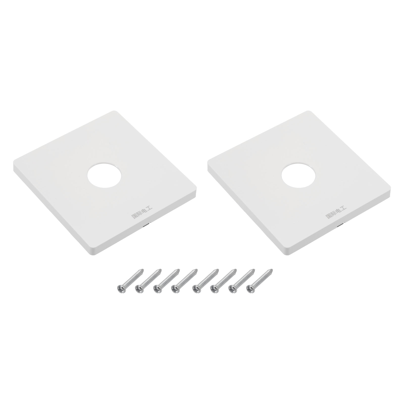 Grommet Wall Plate PC Wall Panel with 0.8 Inch Cable Through White 2 ...