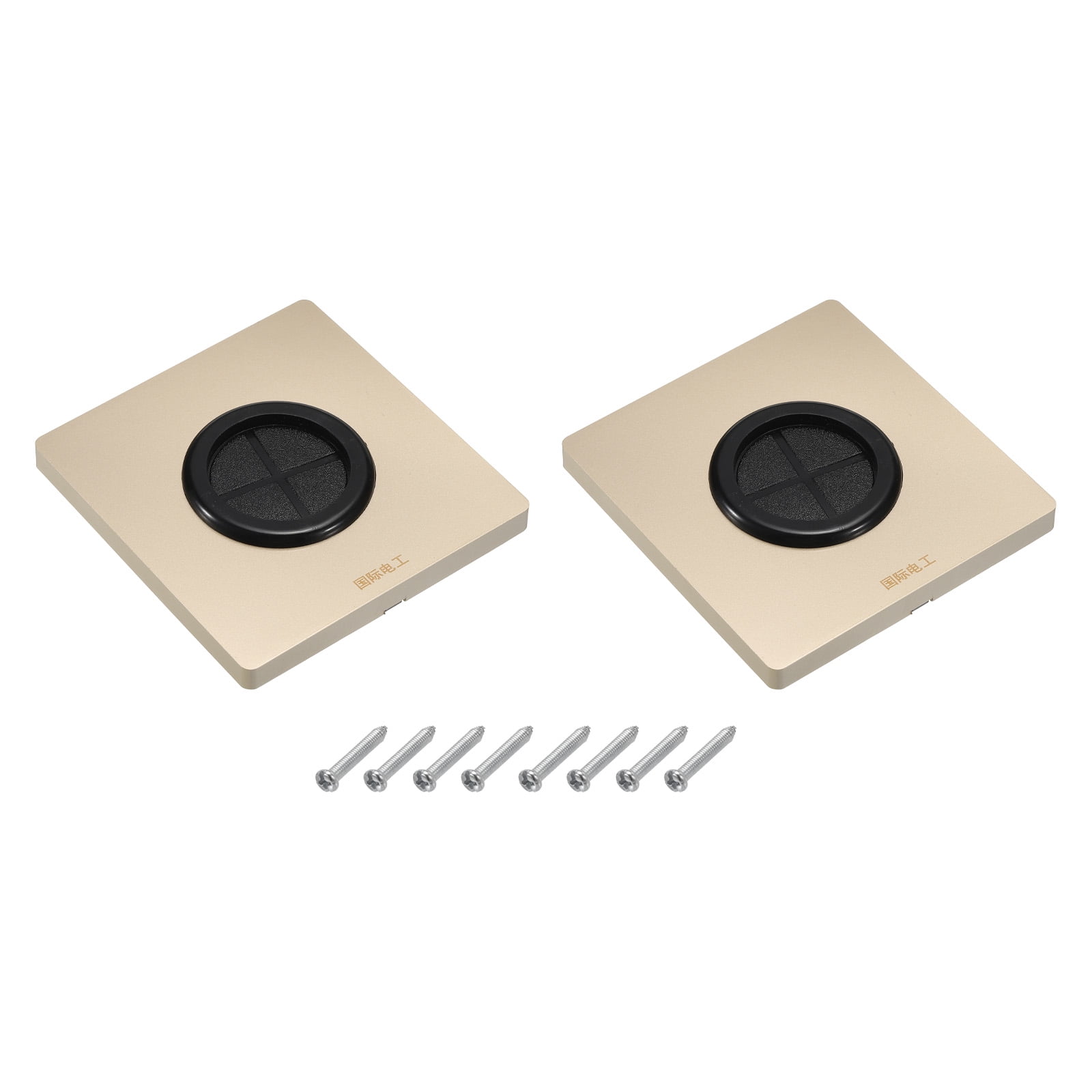 Grommet Wall Plate PC Wall Panel with 1.5" Rubber Cable Through Gold ...