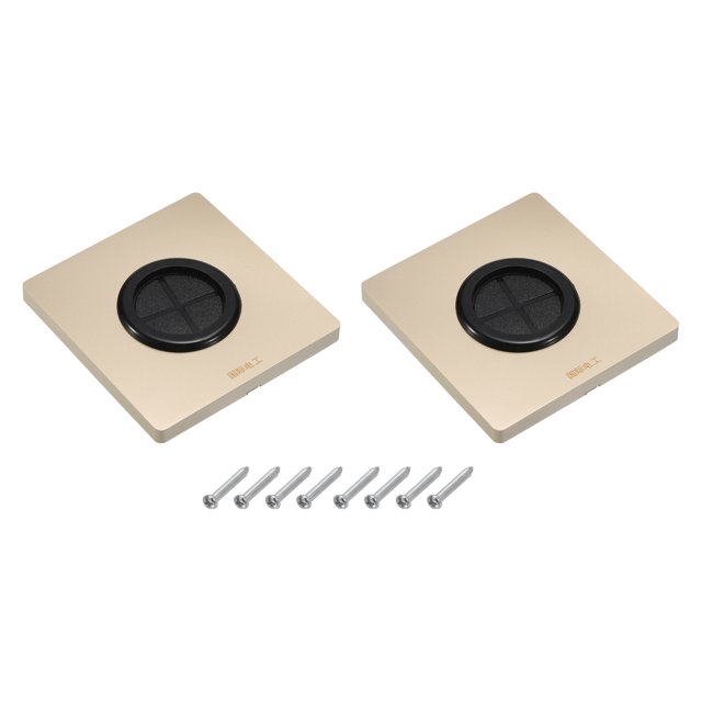 Grommet Wall Plate PC Wall Panel with 1.5" Rubber Cable Through Gold ...