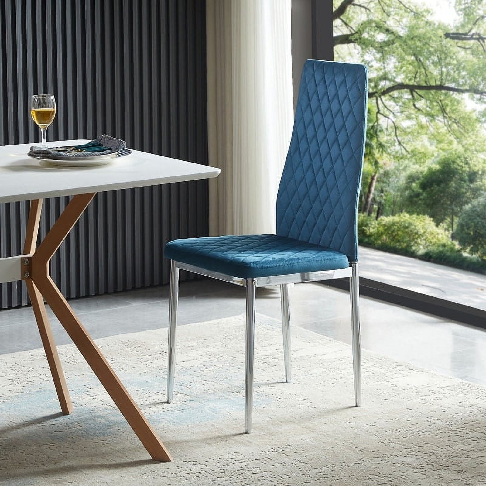 Grondin Modern Minimalist Style Upholstered Dining Chair Set with High ...